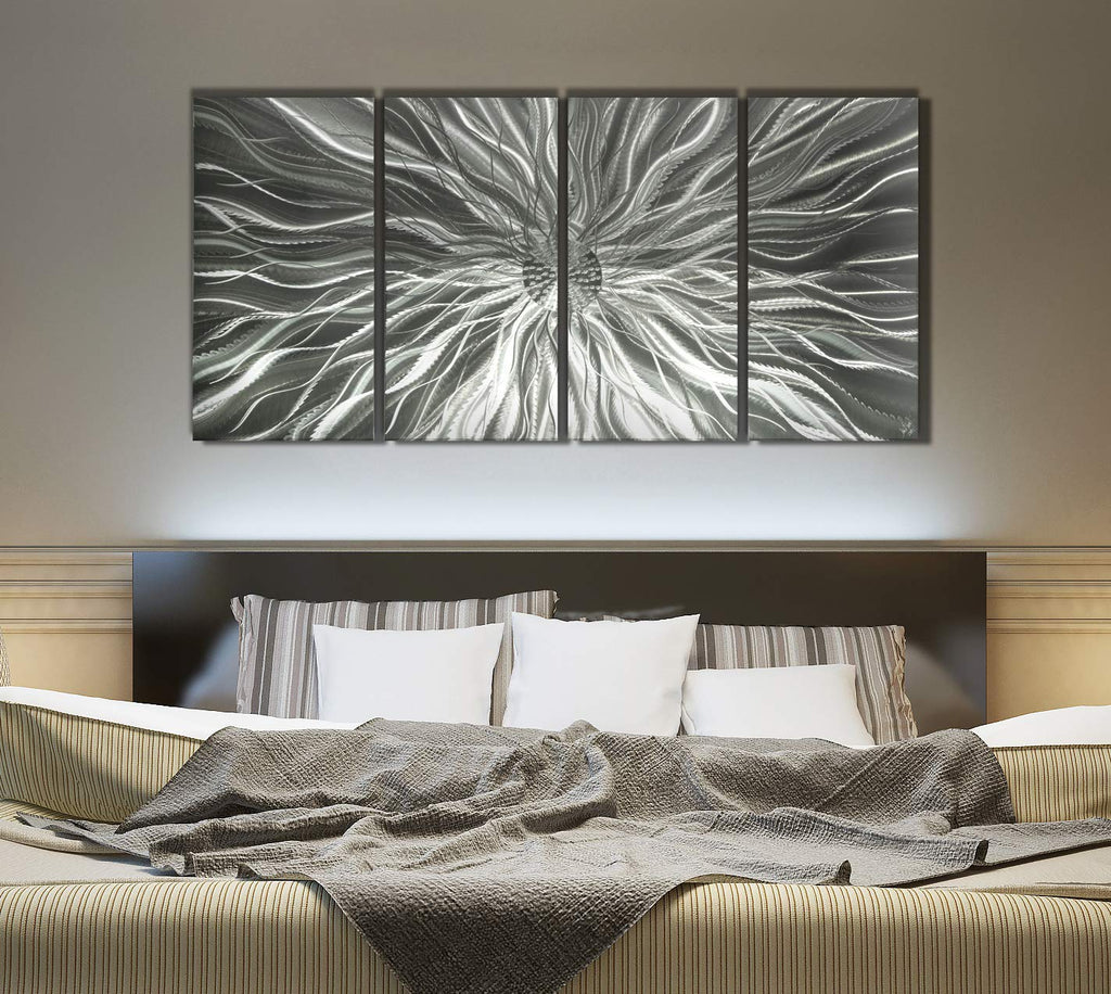 large silver wall art
